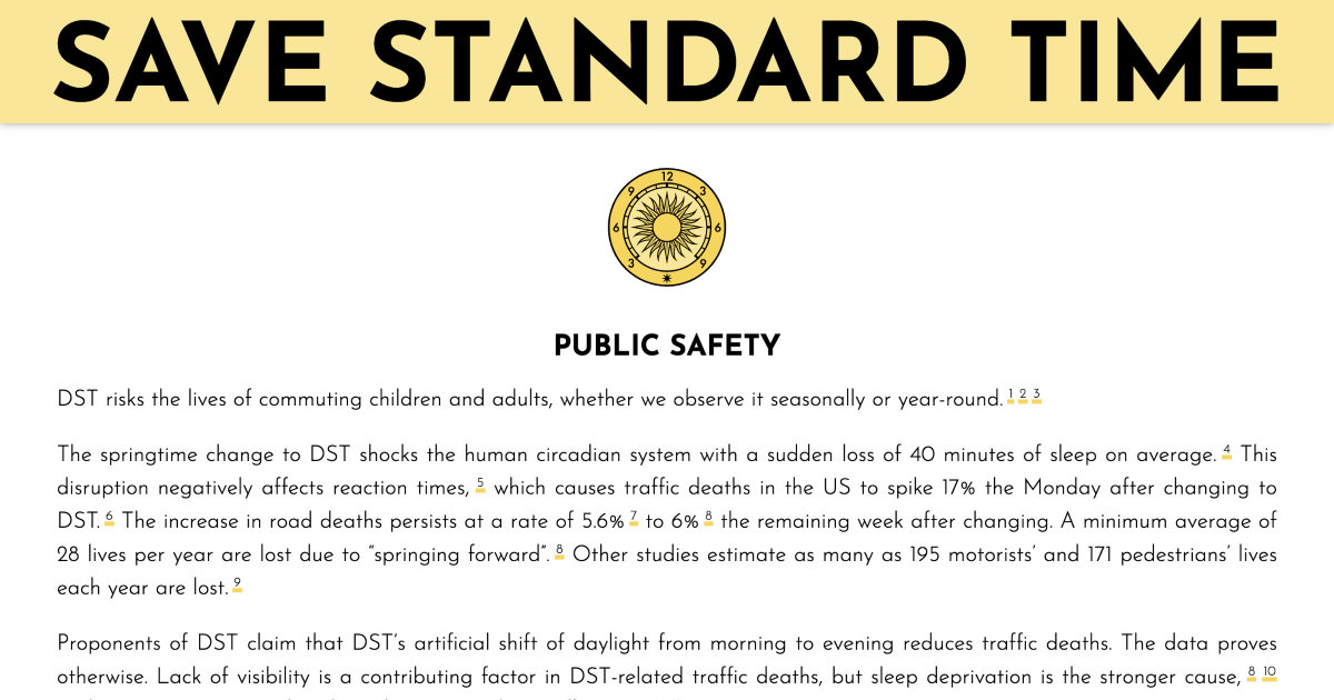 PUBLIC SAFETY | Save Standard Time